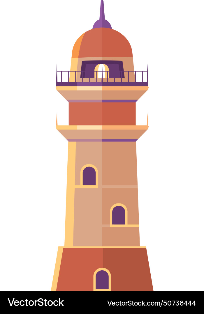 Sea lighthouse architecture landmark nautical Vector Image