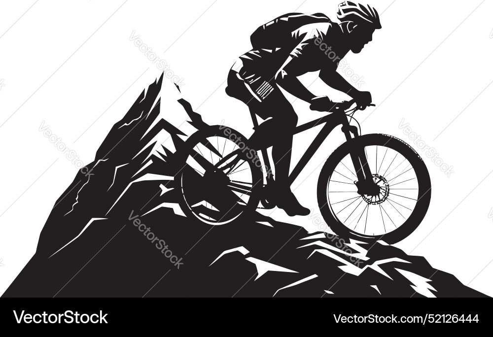 Share the adventure mountain biking group logo Vector Image