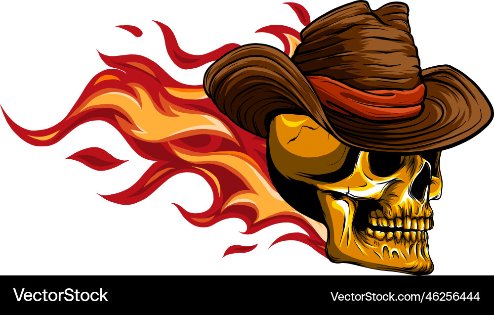 Skull cowboy Royalty Free Vector Image - VectorStock