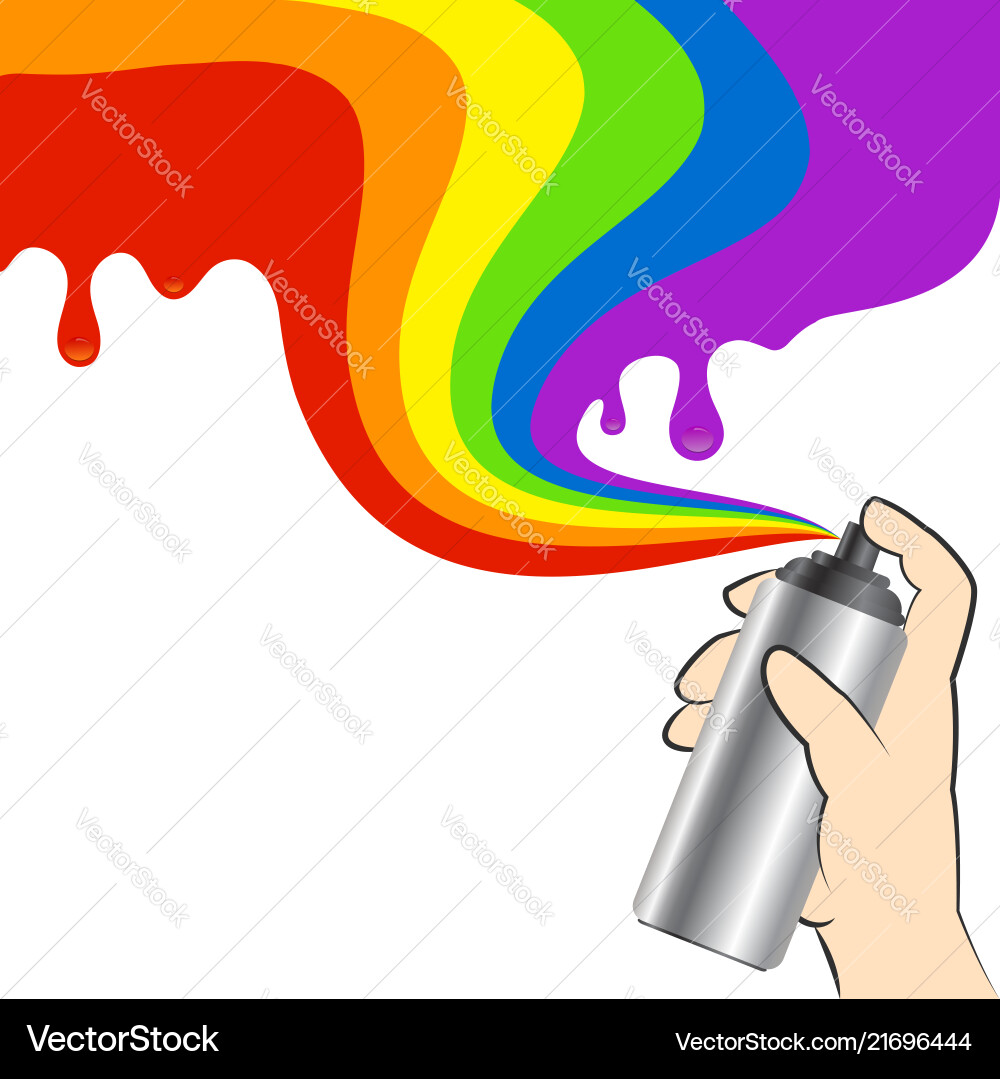 Spray paint in hand Royalty Free Vector Image - VectorStock
