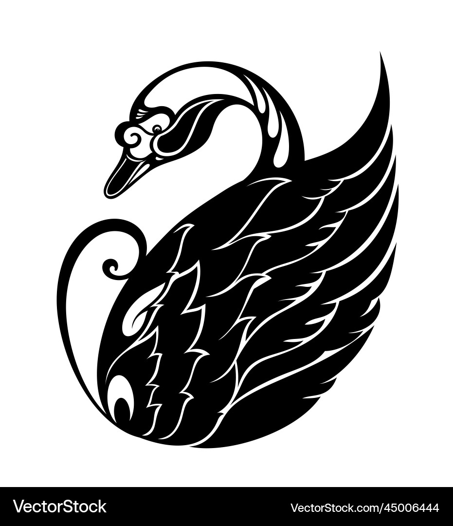 Swan logo Royalty Free Vector Image - VectorStock