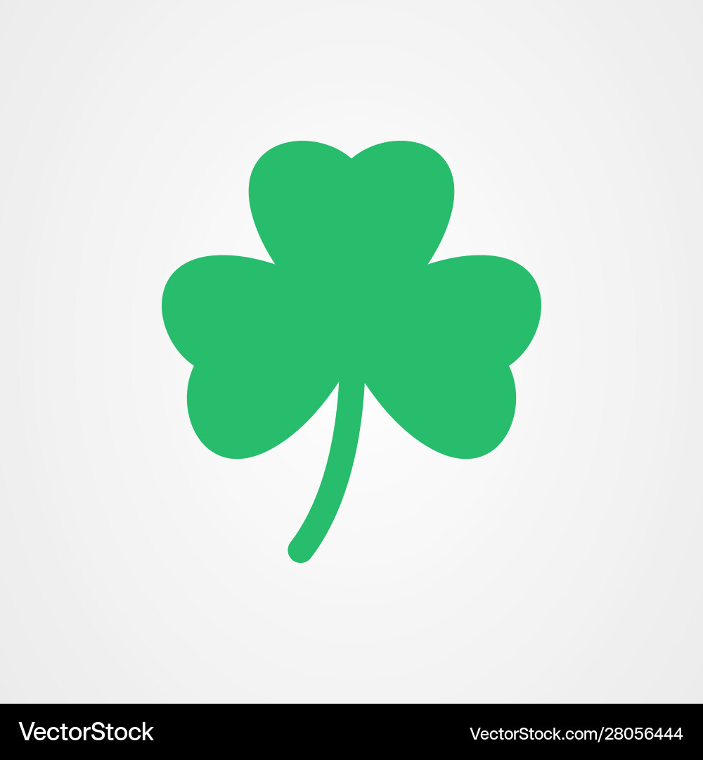 Three leaf clover icon st patricks day Royalty Free Vector
