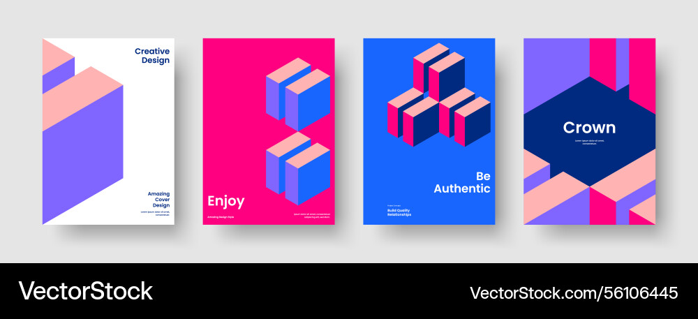 Abstract book cover template modern report layout Vector Image