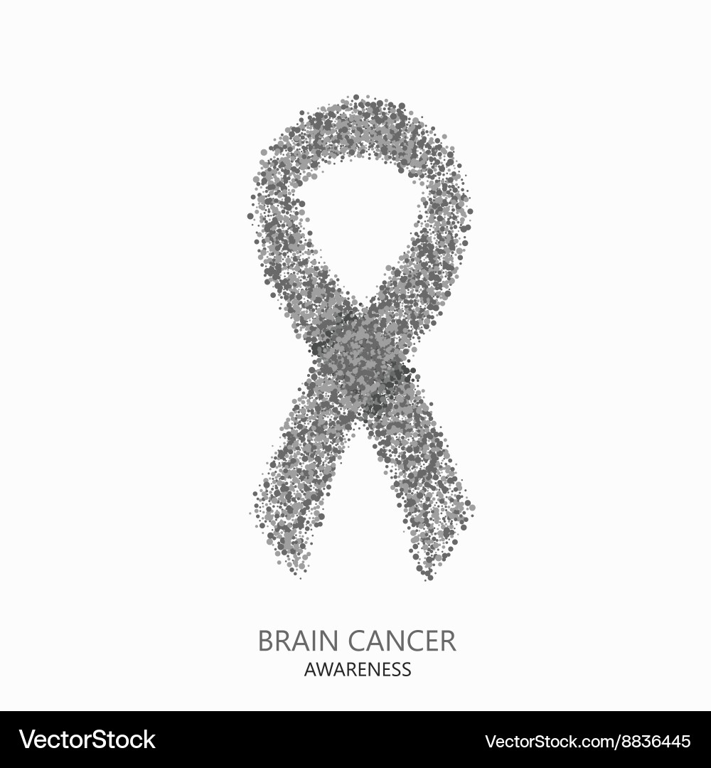 Brain Cancer Awareness Ribbons Royalty Free Vector Image