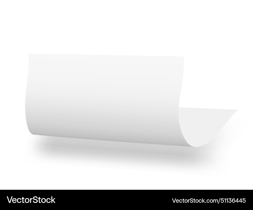 Clear white paper sheet flying isolated Royalty Free Vector