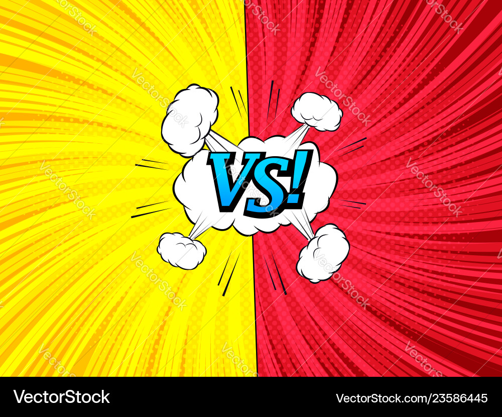 Comic versus template Royalty Free Vector Image