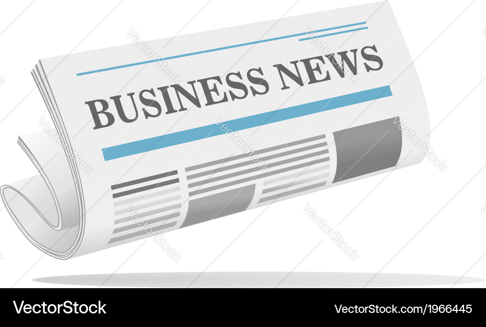 Folded newspaper icon with header Royalty Free Vector Image