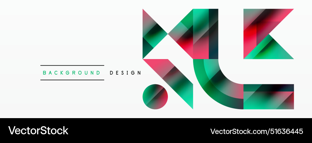 Geometric background with squares triangles Vector Image