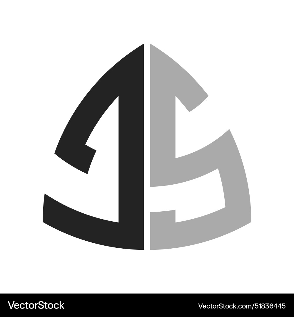 Modern creative js logo design letter js icon for Vector Image