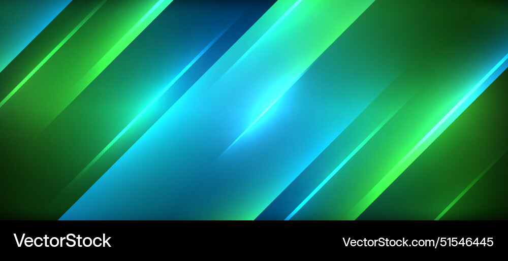 Neon dynamic diagonal light rays background Vector Image