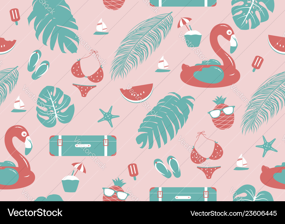 Tropical Summer Pattern Royalty Free Vector Image