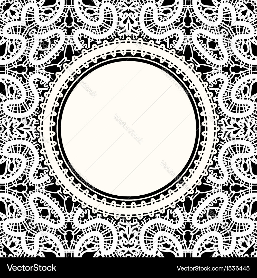 White lace frame Royalty Free Vector Image - VectorStock