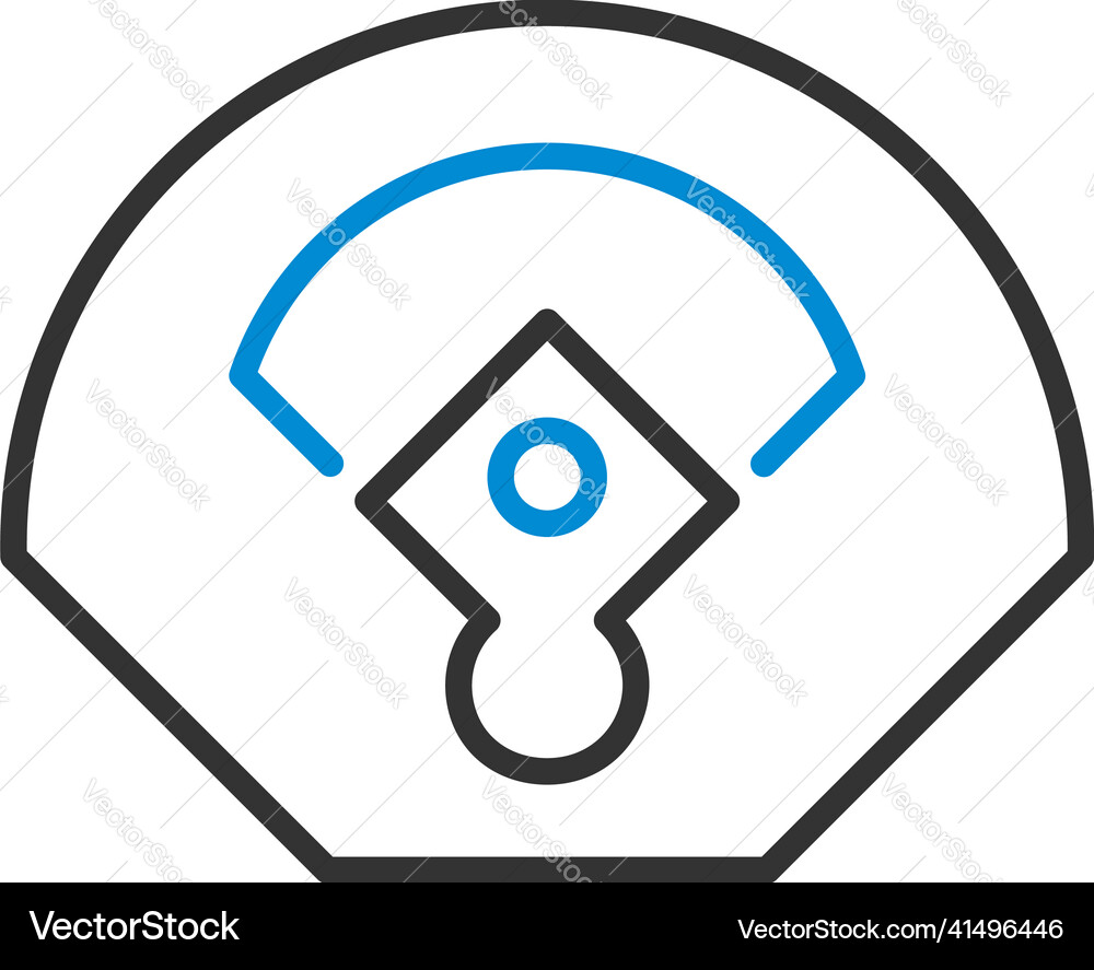 Baseball field aerial view icon Royalty Free Vector Image
