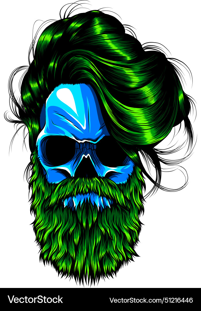 Human skull on white Royalty Free Vector Image