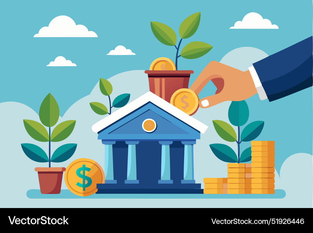 Investing in mutual funds Royalty Free Vector Image