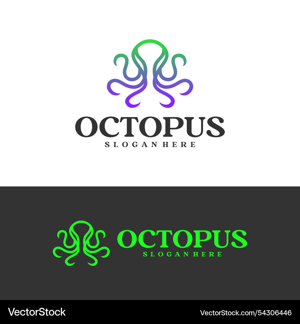 Octopus logo simple octopus logo Royalty Free Vector Image