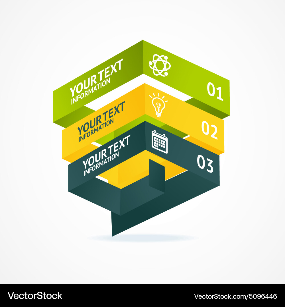 Pyramid chart isometric templates Royalty Free Vector Image
