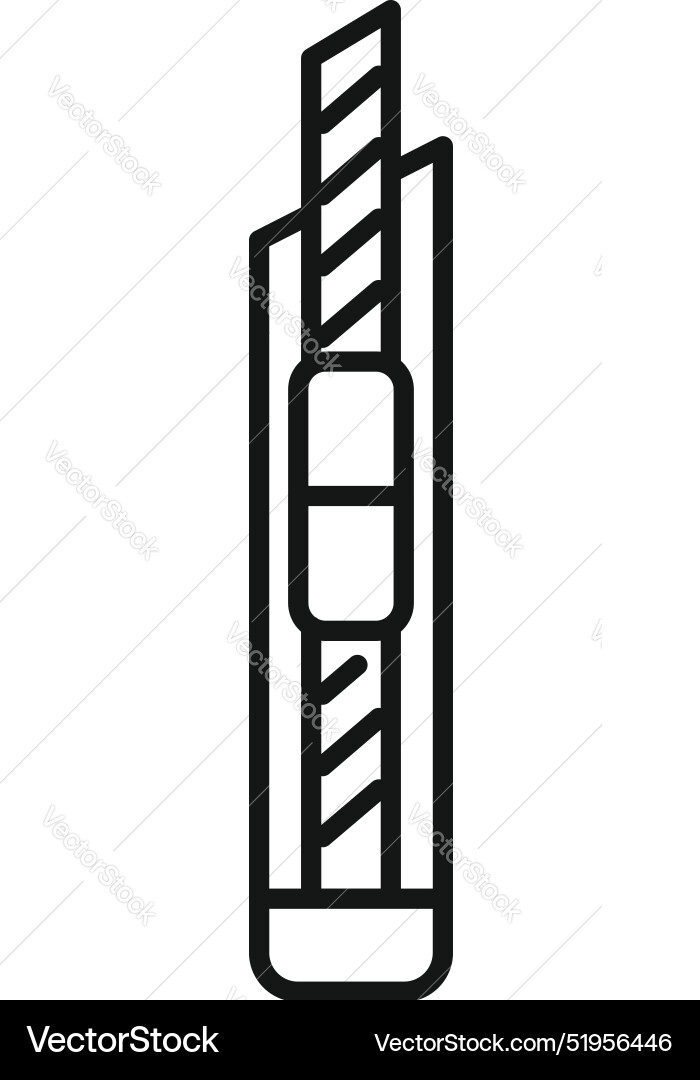 Stationery knife cutter having lock mechanism Vector Image