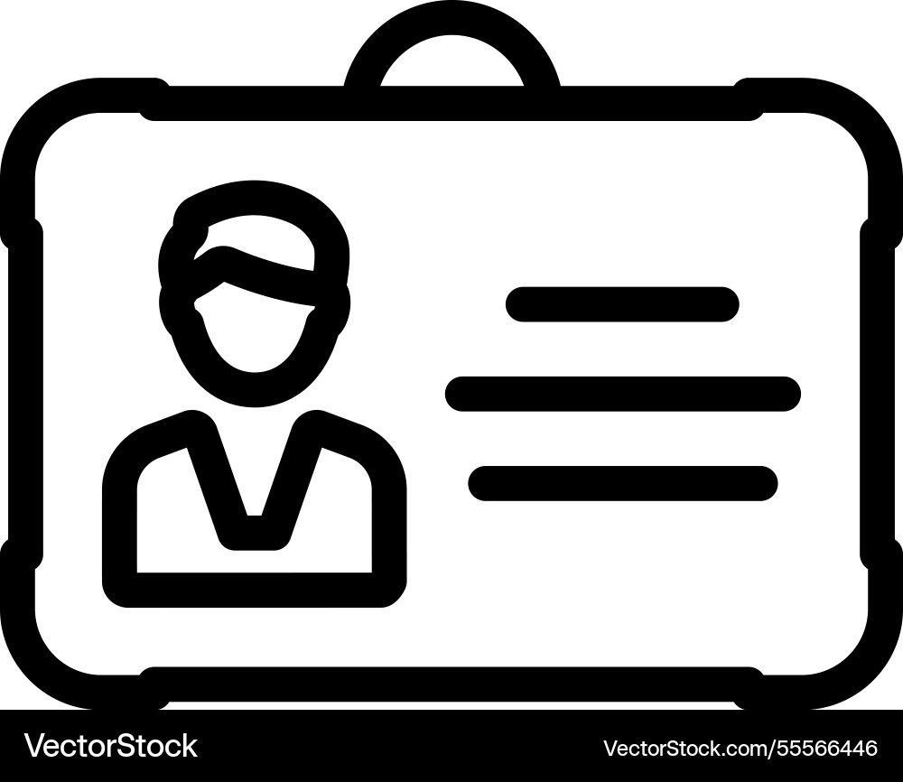 Student identity card icon Royalty Free Vector Image