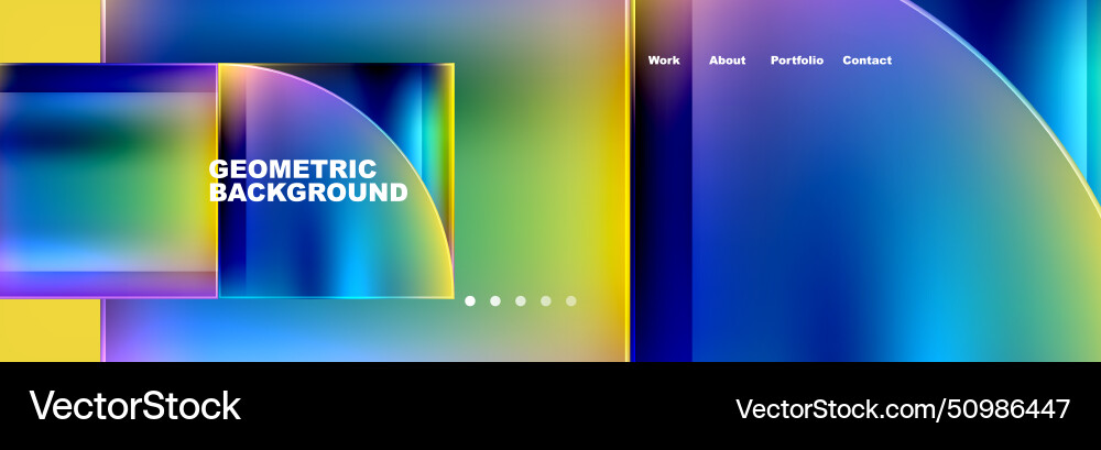 Circle triangle geometric web site page template Vector Image