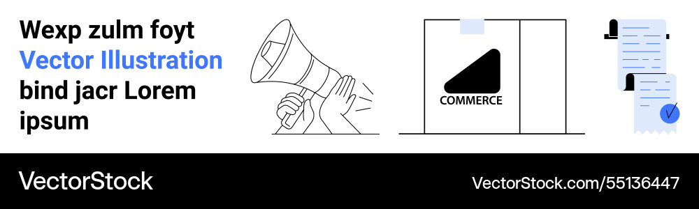 Digital marketing campaign elements featuring Vector Image