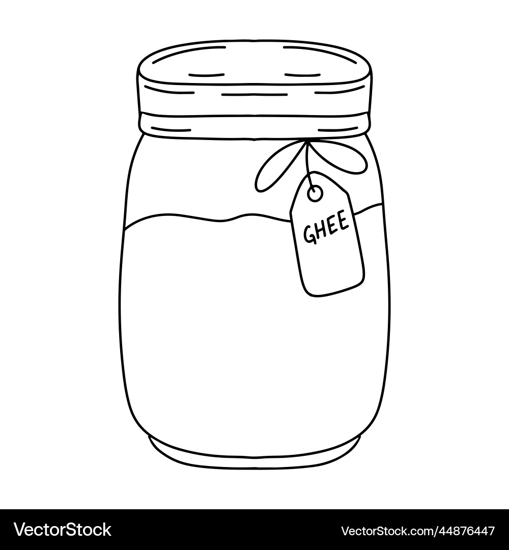 Ghee butter traditional indian clarified Vector Image