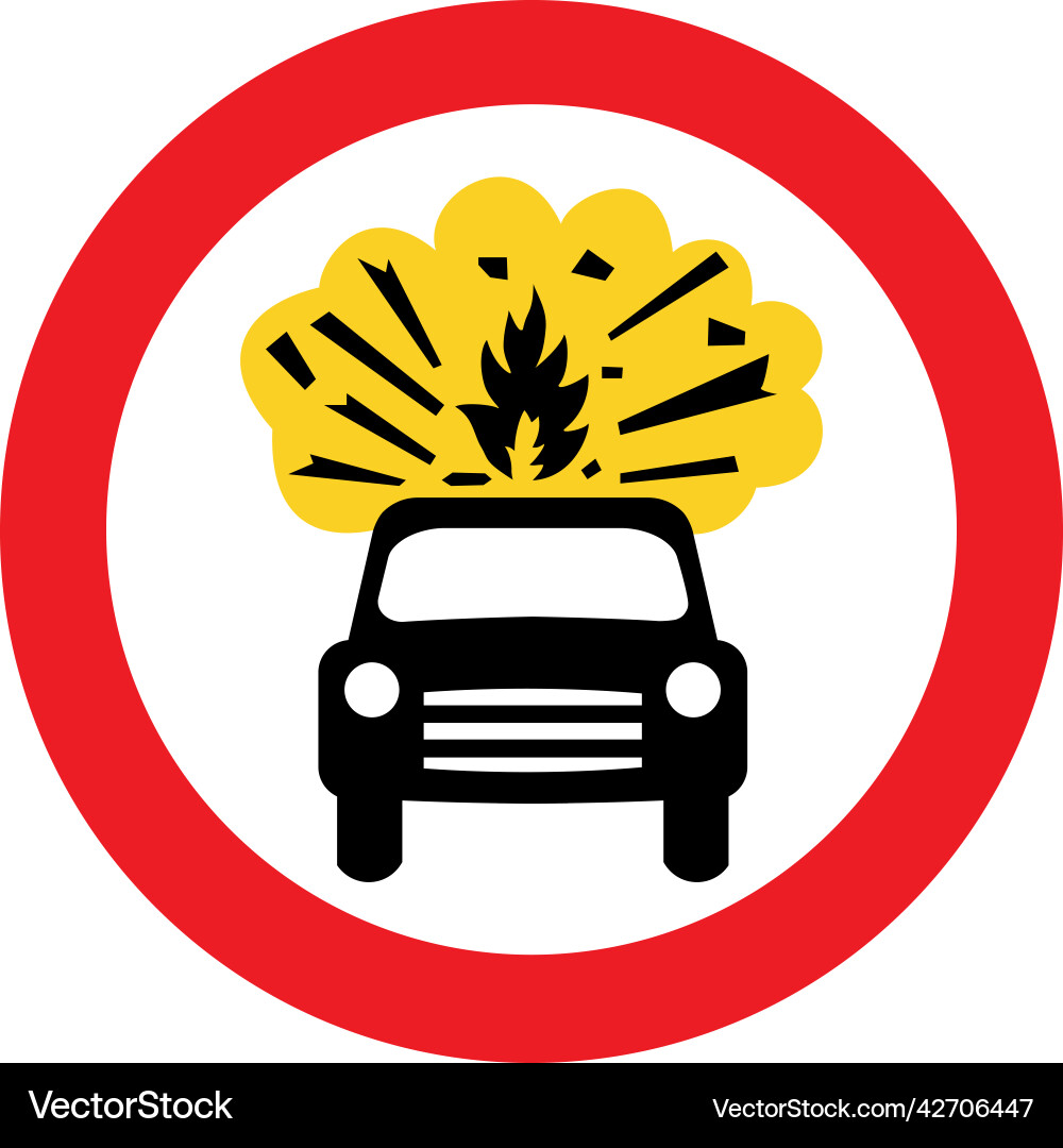 No explosives Royalty Free Vector Image - VectorStock
