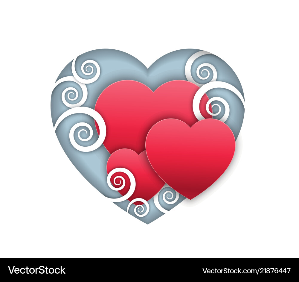 Paper Heart Icon Royalty Free Vector Image - VectorStock