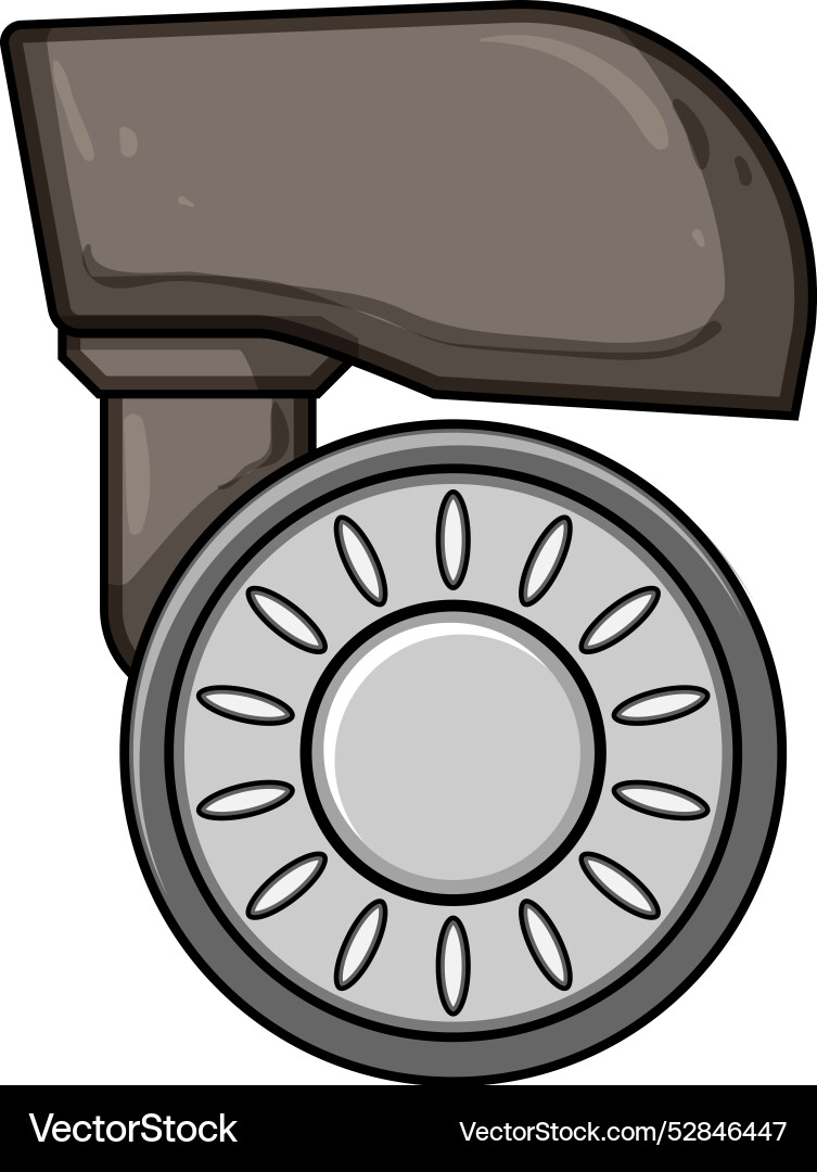 Spinner luggage wheels cartoon Royalty Free Vector Image