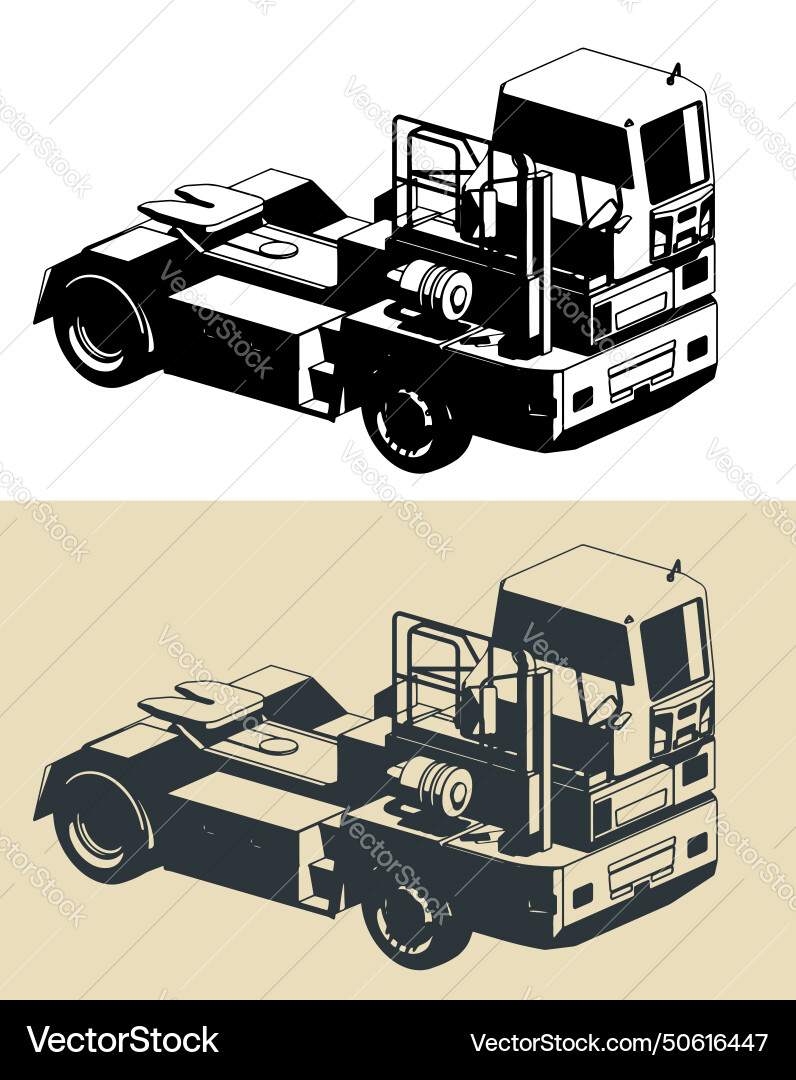 Terminal truck Royalty Free Vector Image - VectorStock