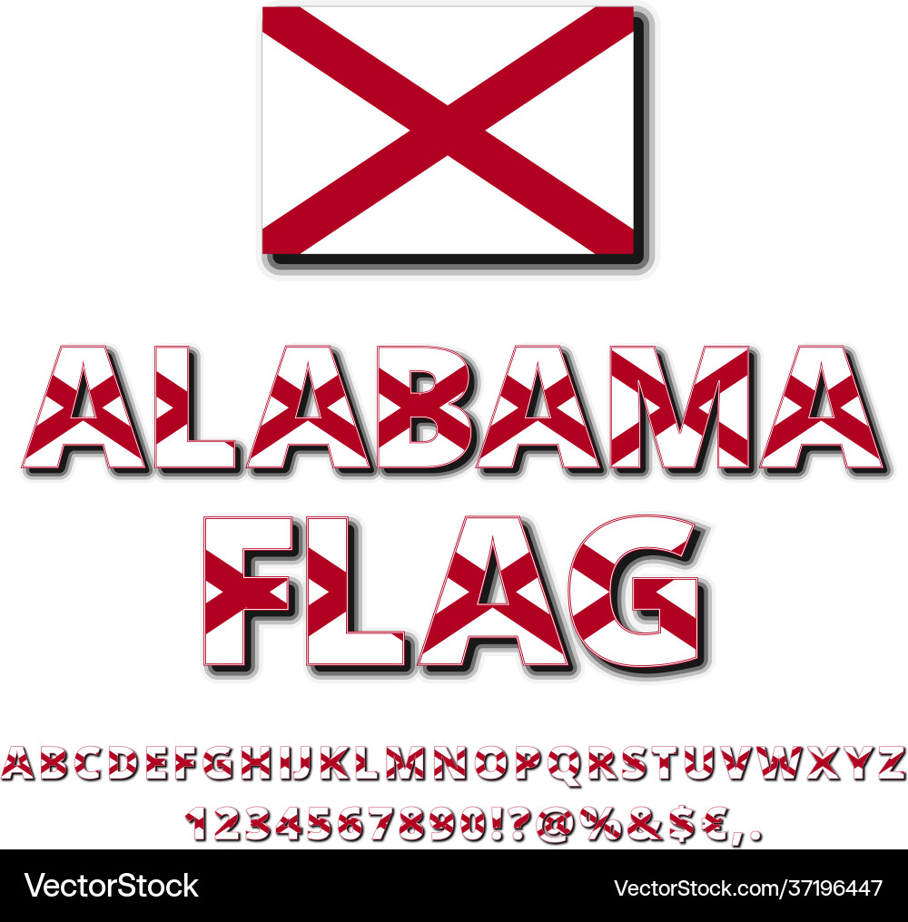 Usa state font Royalty Free Vector Image - VectorStock