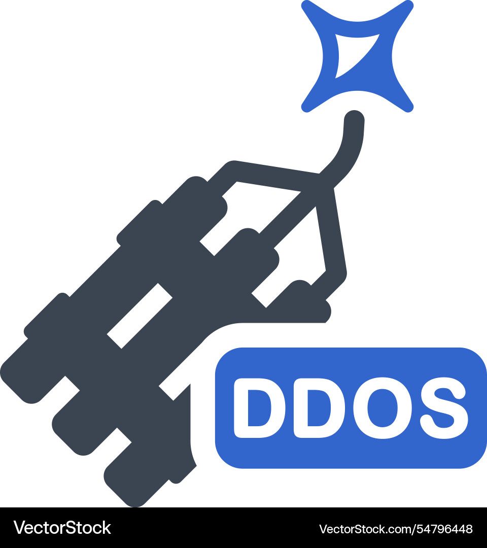 Ddos attack icon Royalty Free Vector Image - VectorStock