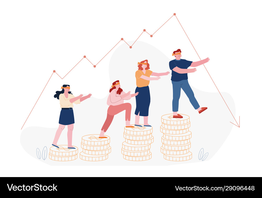 Financial Crisis - Business Collapse Royalty Free Vector