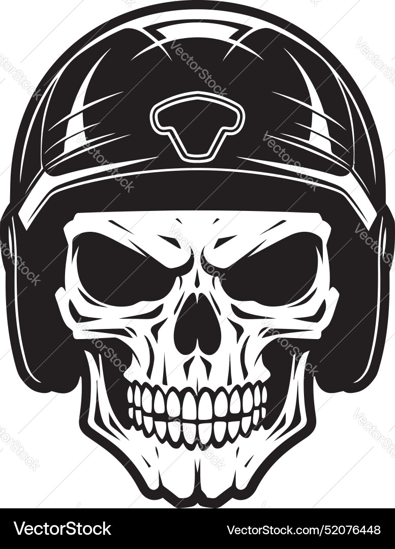 Helmherald helmeted skull logo design skullguard Vector Image