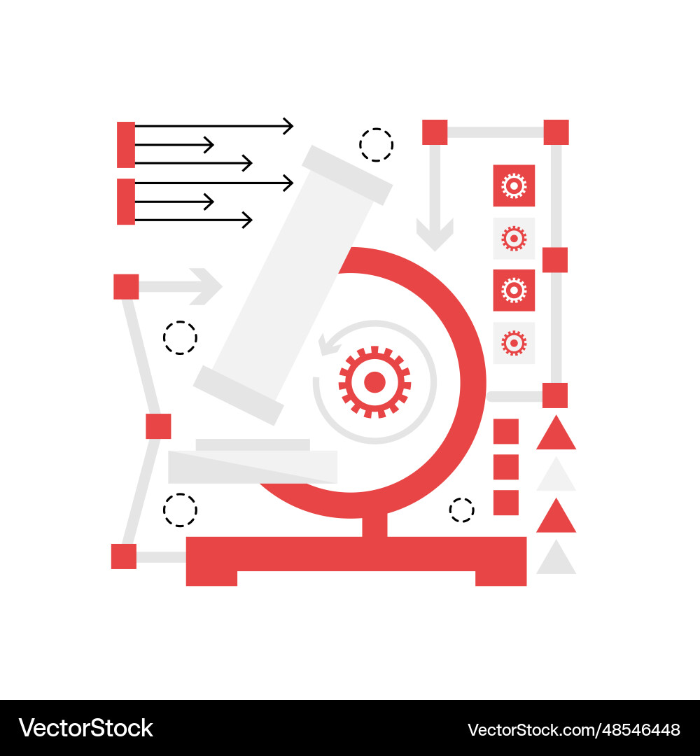 Laboratory research microscope Royalty Free Vector Image