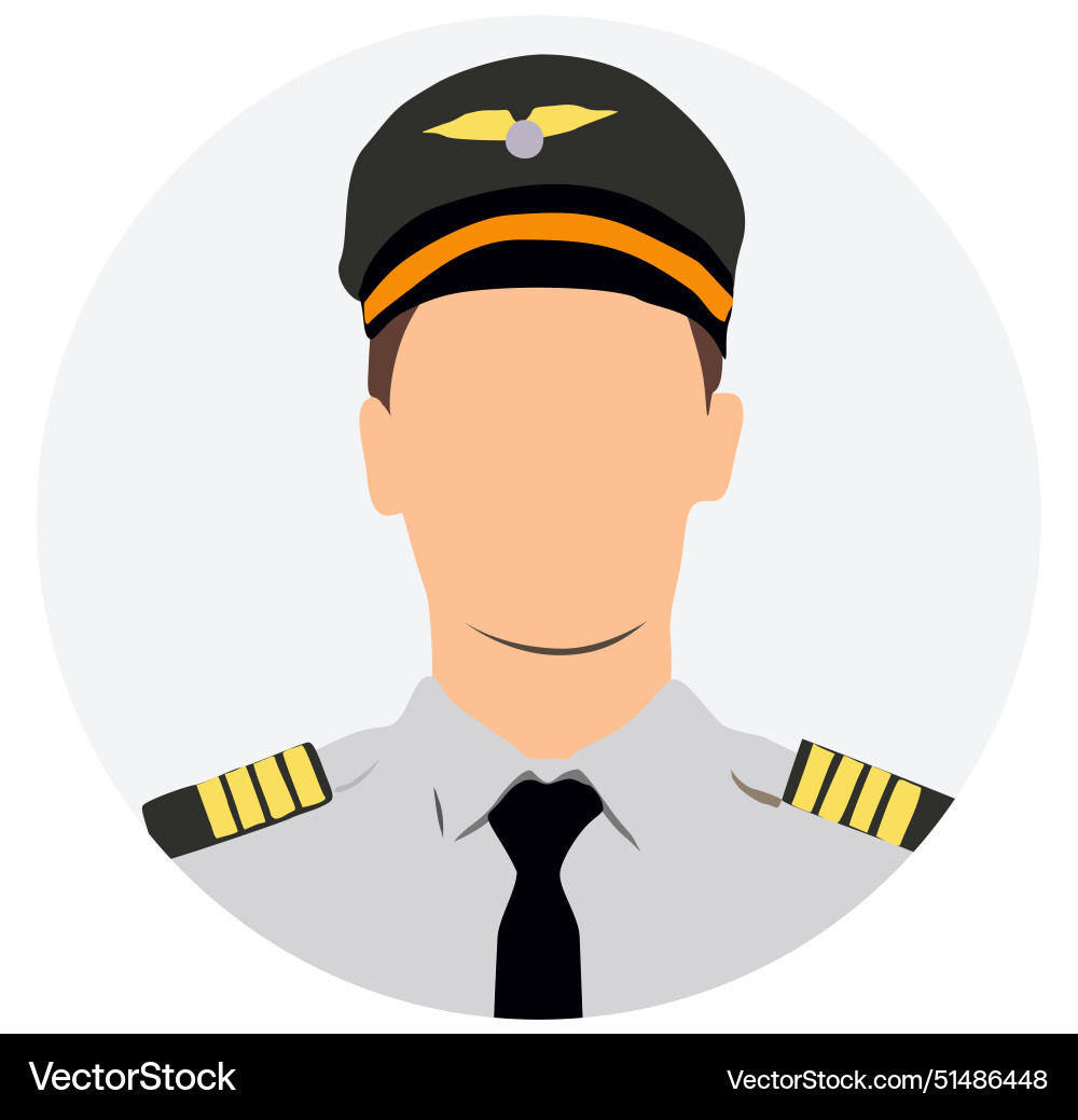 Male pilot Royalty Free Vector Image - VectorStock