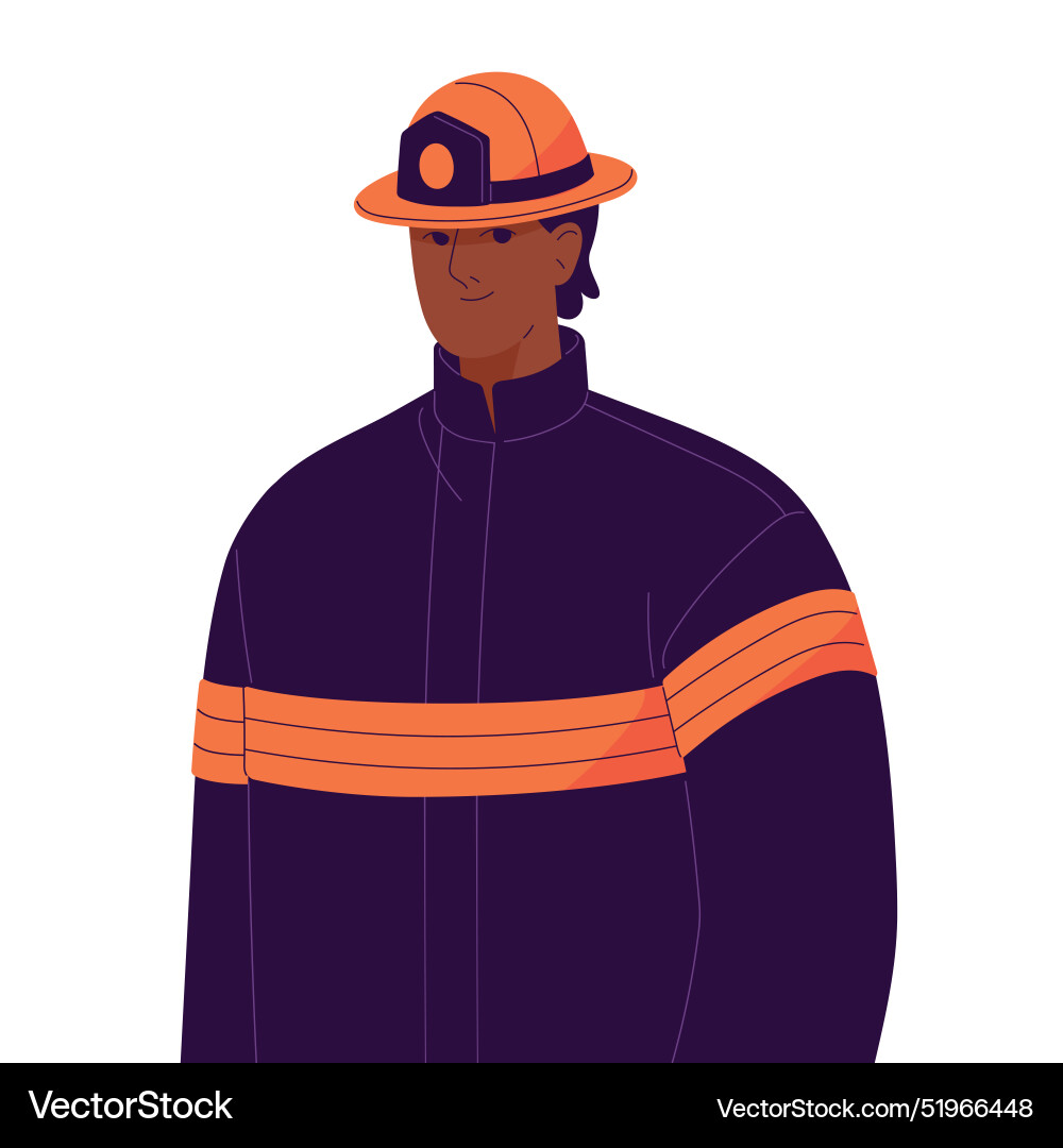 Professional firefighter in helmet fireman – Royalty-Free Vector ...