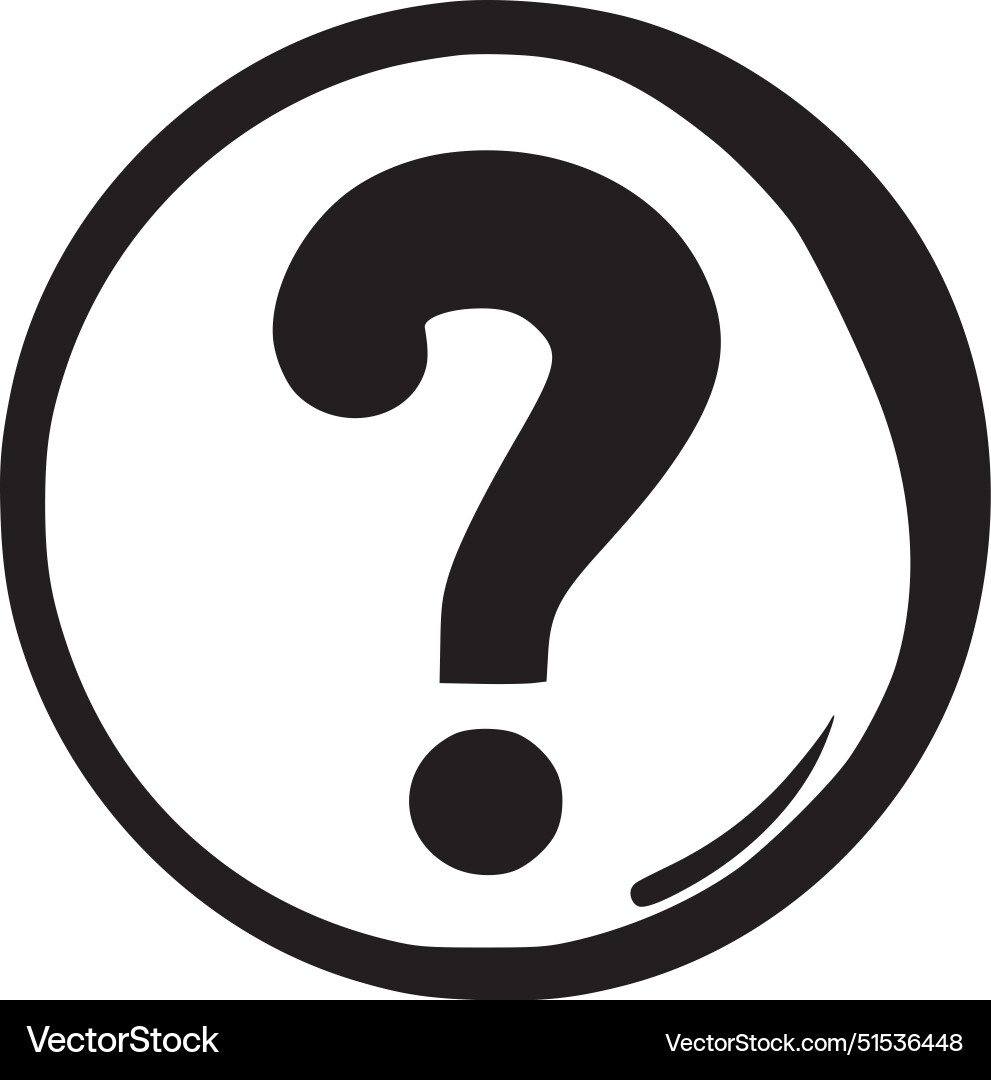 Question - high quality logo - ideal for t-shirt Vector Image
