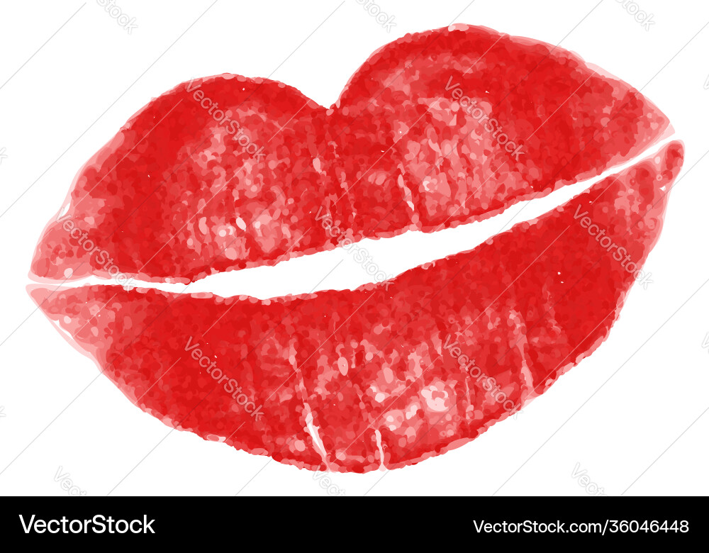 Red lipstick kiss Royalty Free Vector Image - VectorStock