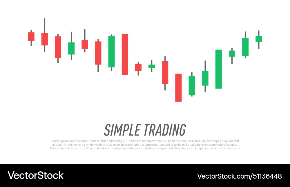 Simple trade abstract stock chart candles pattern Vector Image