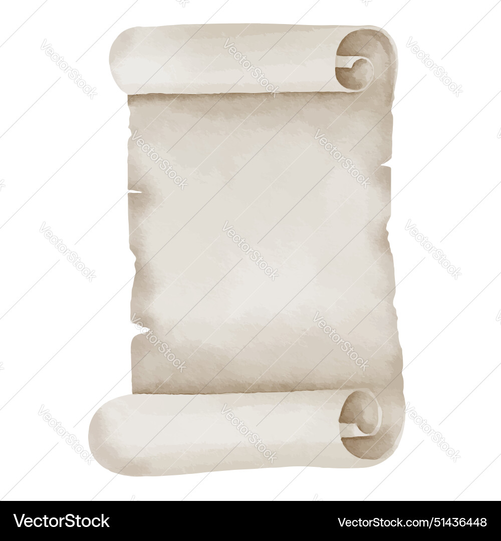 Watercolor ancient papyrus ribbon hand drawn – Royalty-Free Vector ...