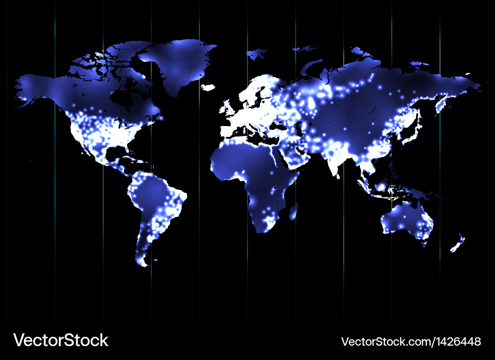 World map Royalty Free Vector Image - VectorStock
