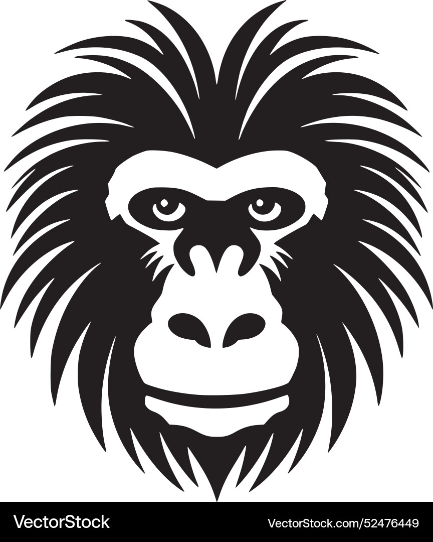 Baboon - minimalist and simple silhouette Vector Image