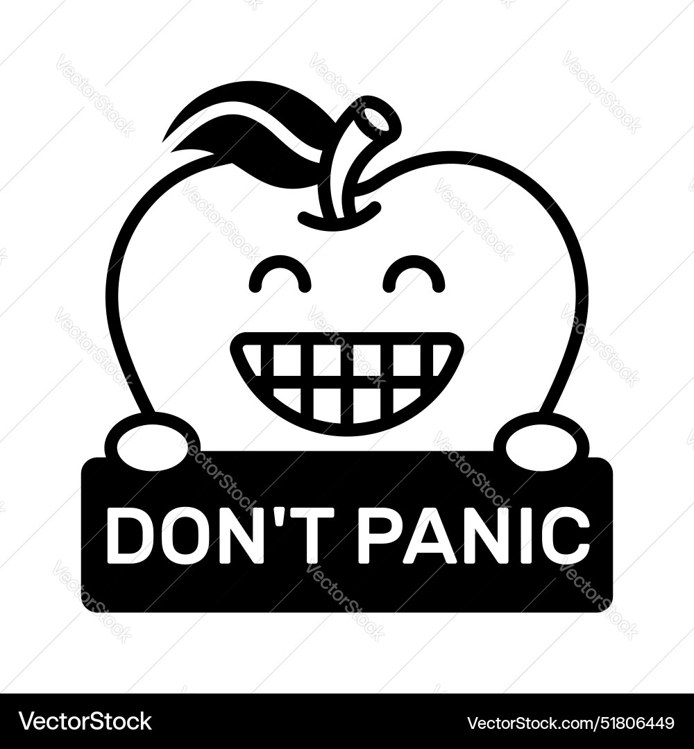 Dont panic Royalty Free Vector Image - VectorStock