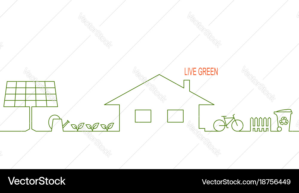 Eco house Royalty Free Vector Image - VectorStock