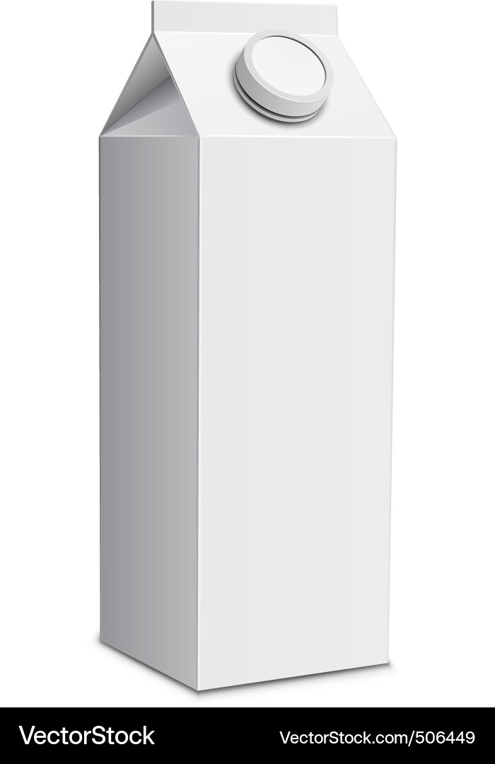 Empty Milk Carton Royalty Free Vector Image - VectorStock
