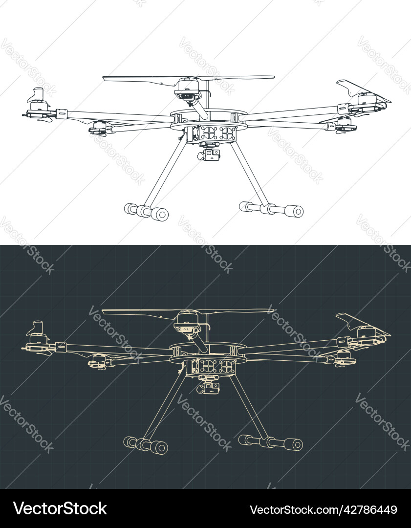 Hexacopter Royalty Free Vector Image - VectorStock