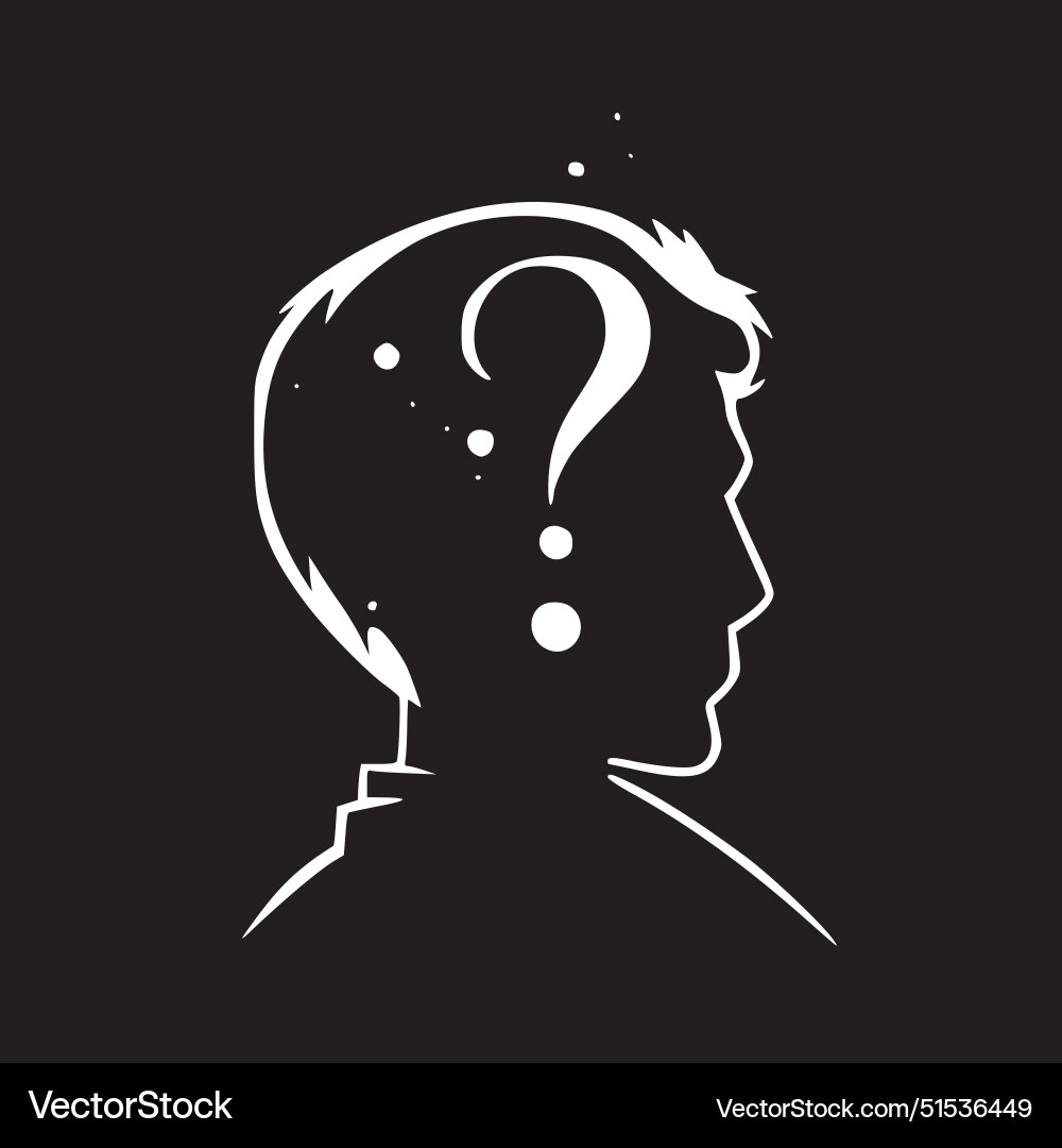 Question - high quality logo - ideal for t-shirt Vector Image