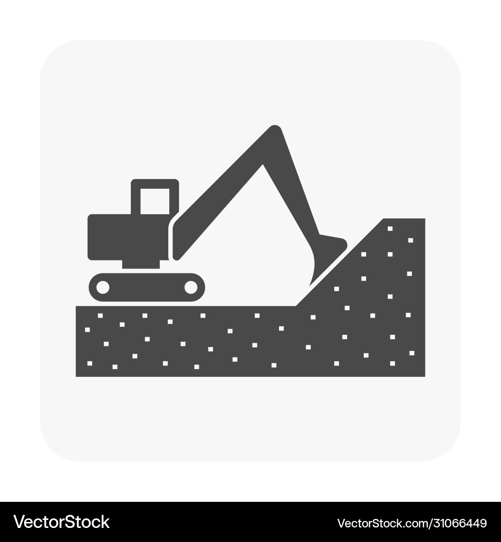 Soil excavation equipment Royalty Free Vector Image