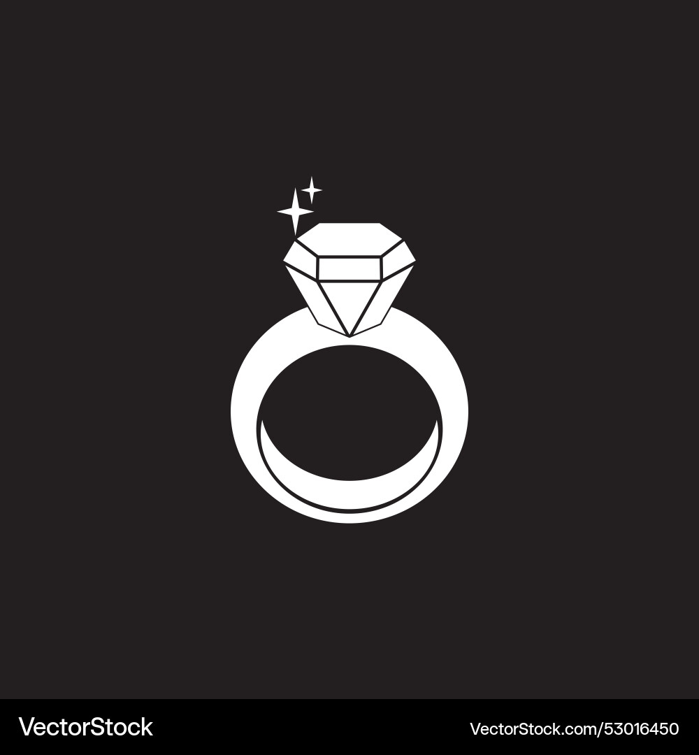 Diamond ring logo Royalty Free Vector Image - VectorStock
